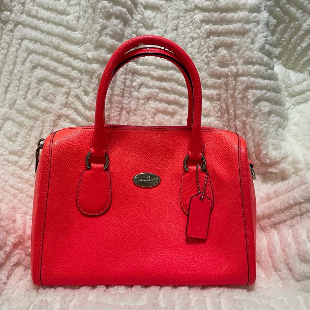 Coach Small Bennet Coral Pink Purse - Gem